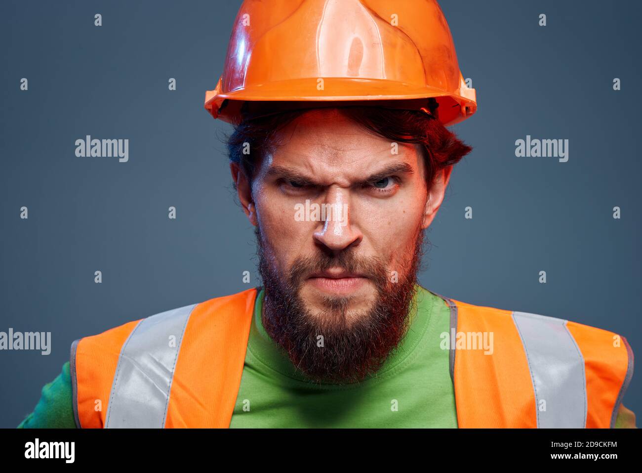 angry man in work uniform security professional hard work Stock Photo ...