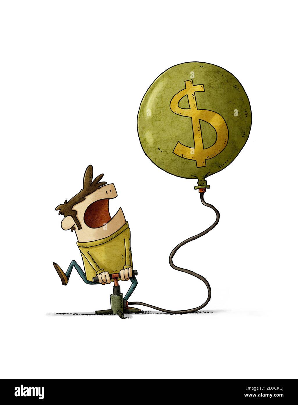 Inflating balloon illustration hi-res stock photography and images - Alamy