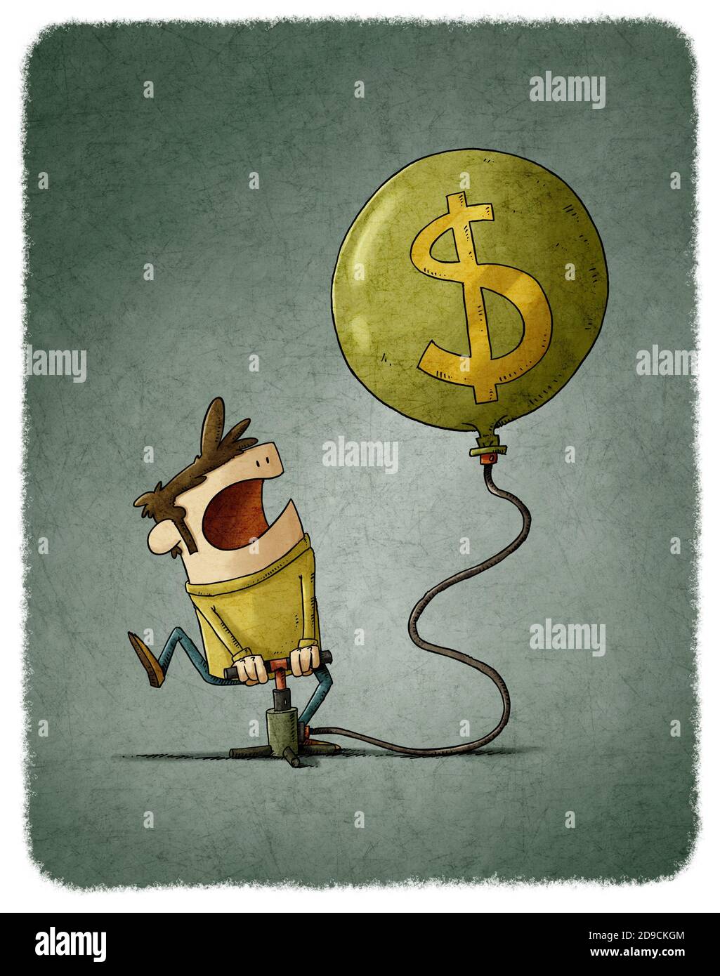Cartoon illustration funny man huge Cut Out Stock Images & Pictures - Alamy