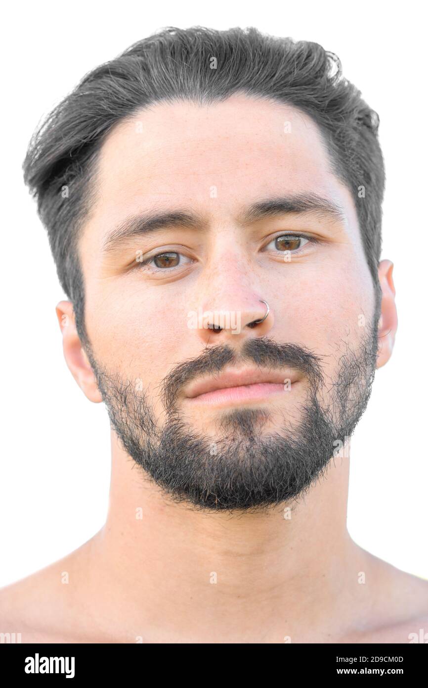 A portrait on white background Stock Photo - Alamy