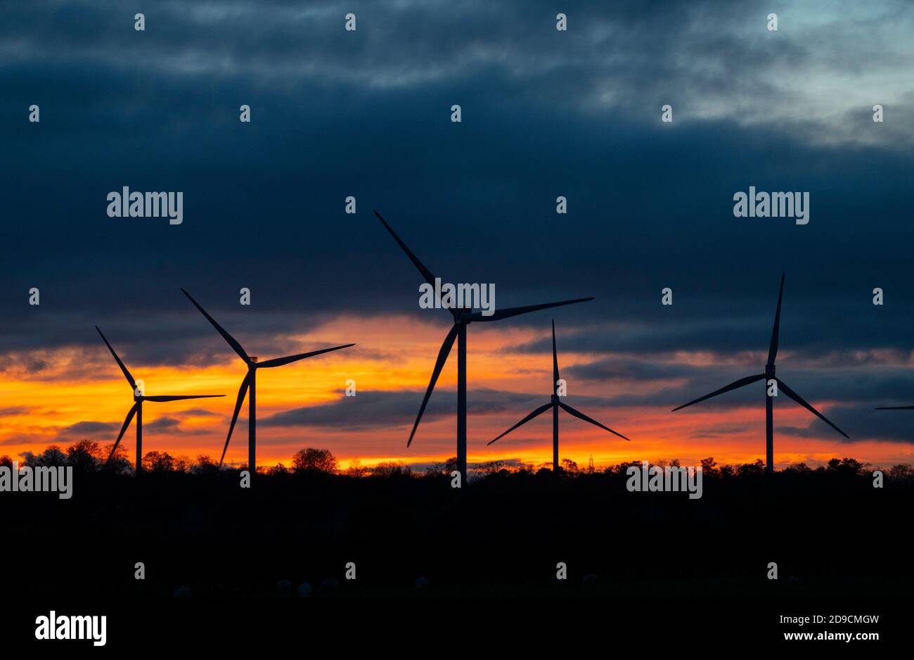 Beck Burn wind farm near Gretna, UK. 4th Nov, 2020. UK Scotland Autumn ...