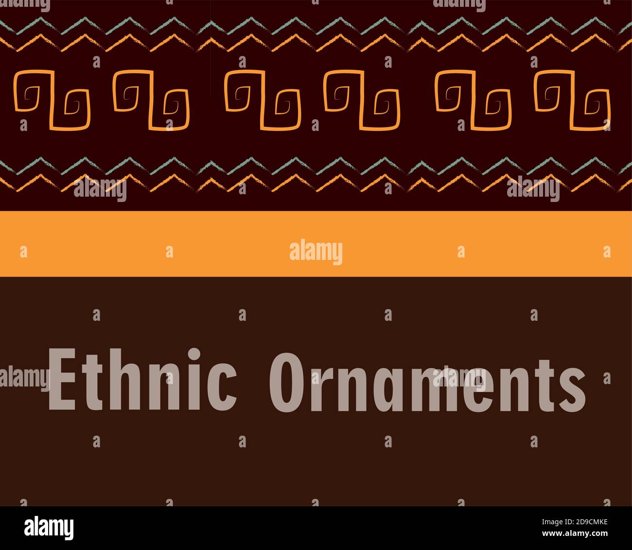 ethnic handmade ornament boho style, geometric vector illustration ...