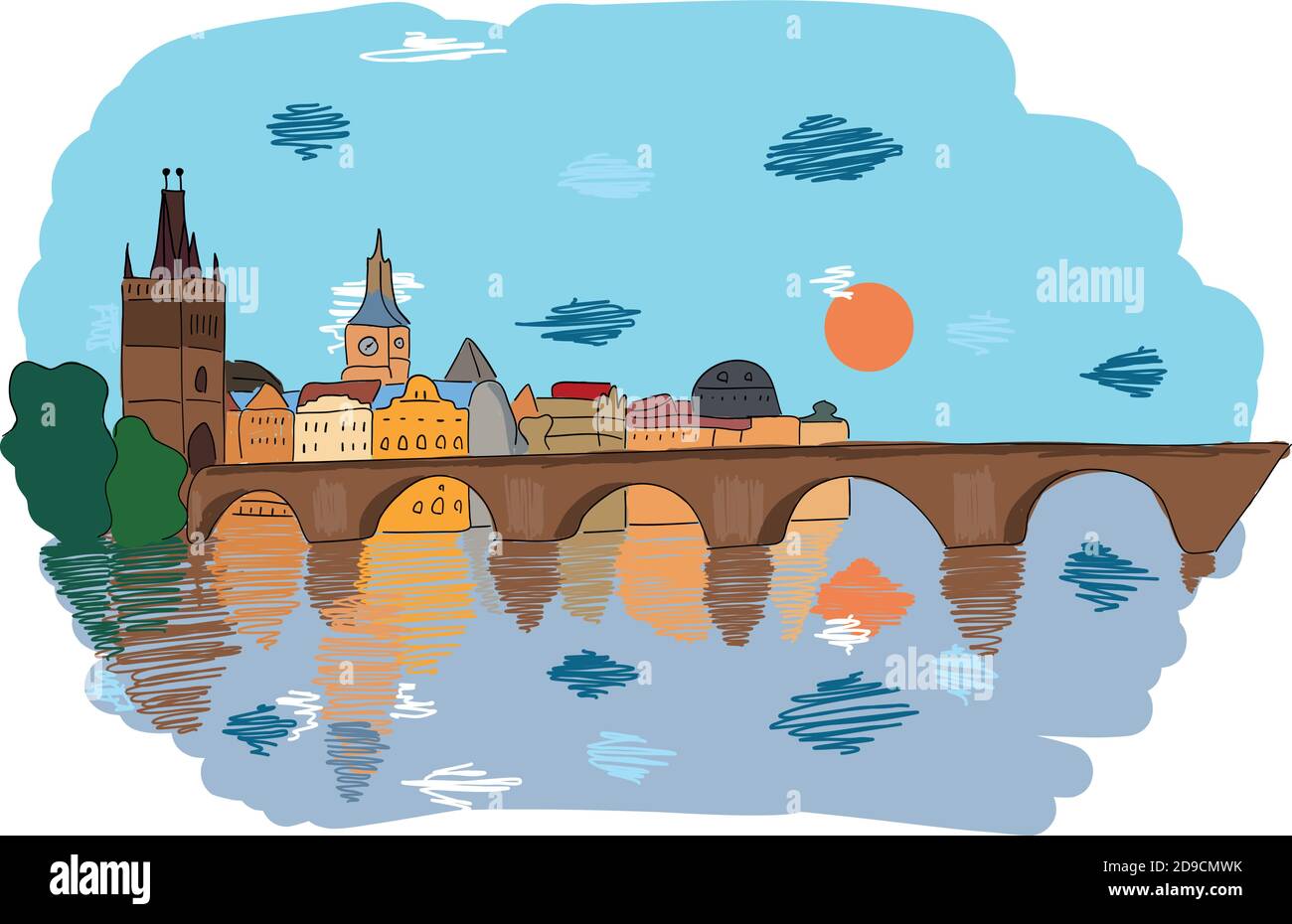 Charles river bridge Stock Vector Images - Alamy