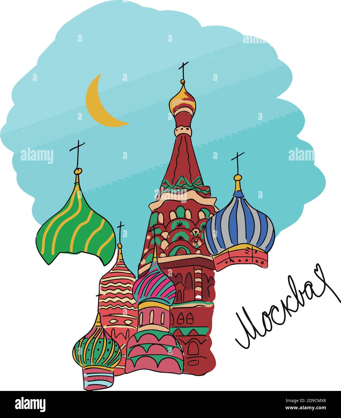 St Basils Cathedral Illustration High Resolution Stock Photography and ...