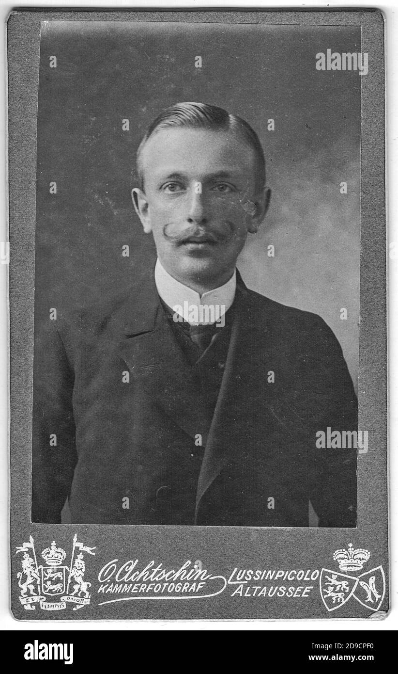 WIEN, AUSTRIA - HUNGARY - JULY 19, 1908: Vintage cabinet card shows ...