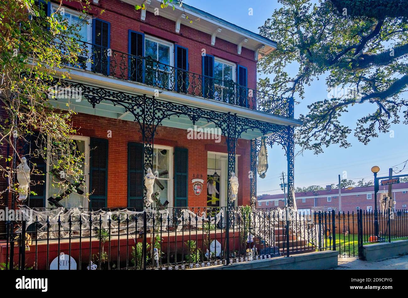 A house on Government Street is decorated for Halloween, Oct. 31, 2020 ...