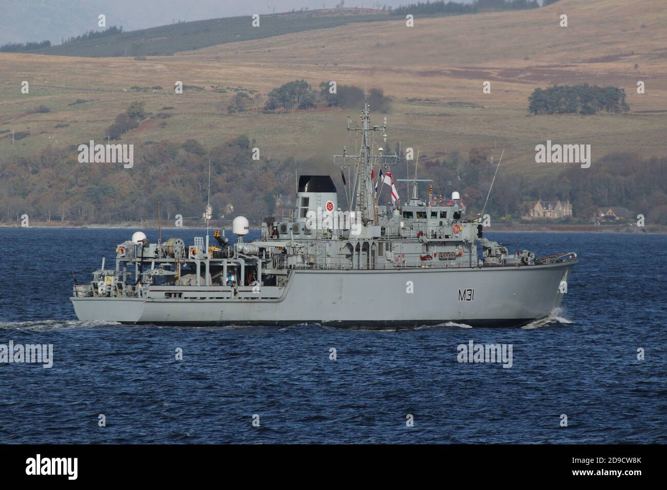 HMS Cattistock (M31), a Hunt-class mine countermeasures vessel operated ...