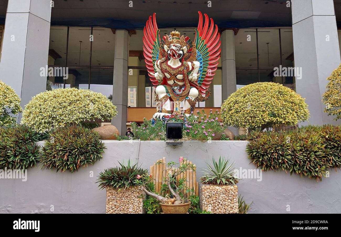 Garuda Statue at Hotel Sari Pan Pasific, Jakarta, Indonesia Stock Photo ...
