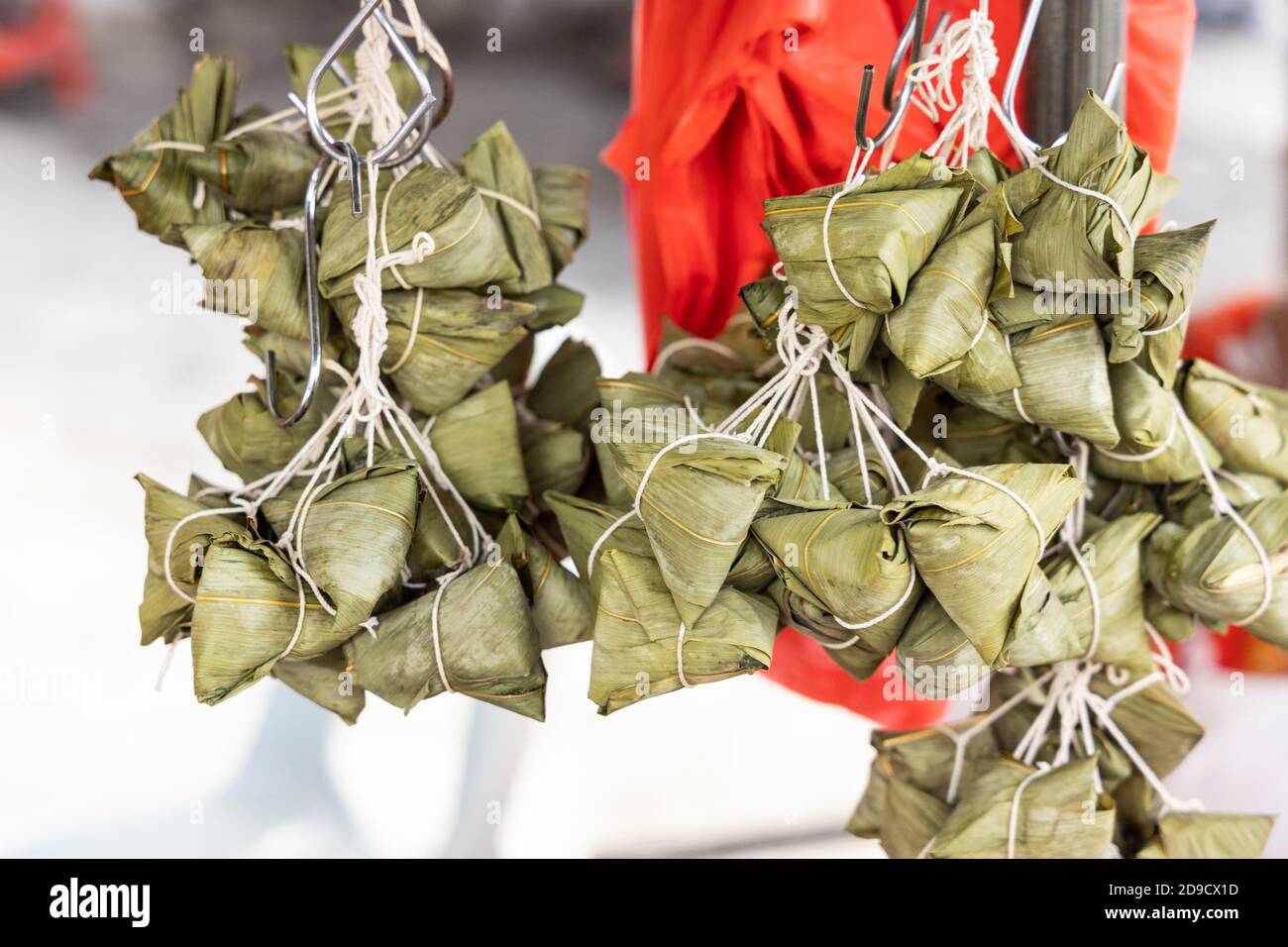 Chinese traditional dumpling or bak chang, stuffed rice with meat Stock ...