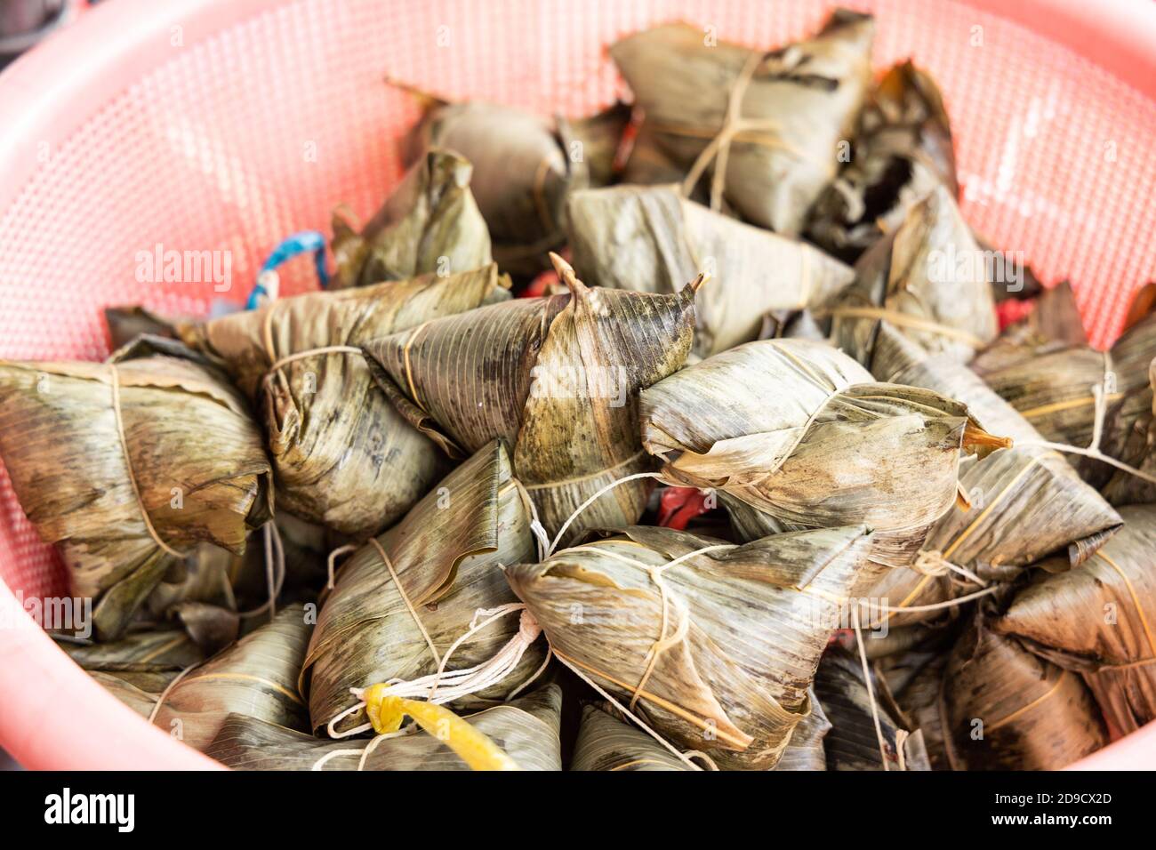 Chinese traditional dumpling or bak chang, stuffed rice with meat Stock ...