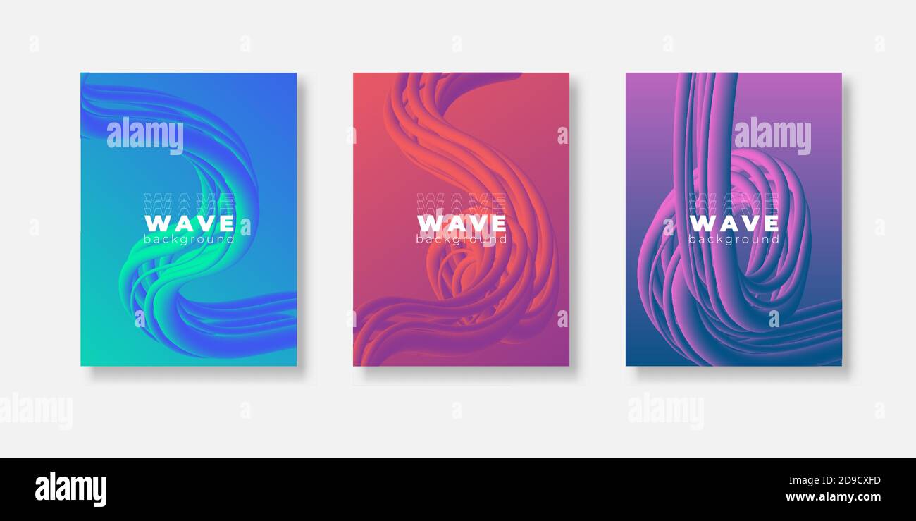Set of covers design templates with vibrant gradient background. Trendy ...