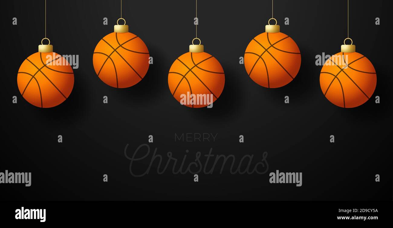 Merry Christmas Basketball greeting card. Hang on a thread Basketball ...