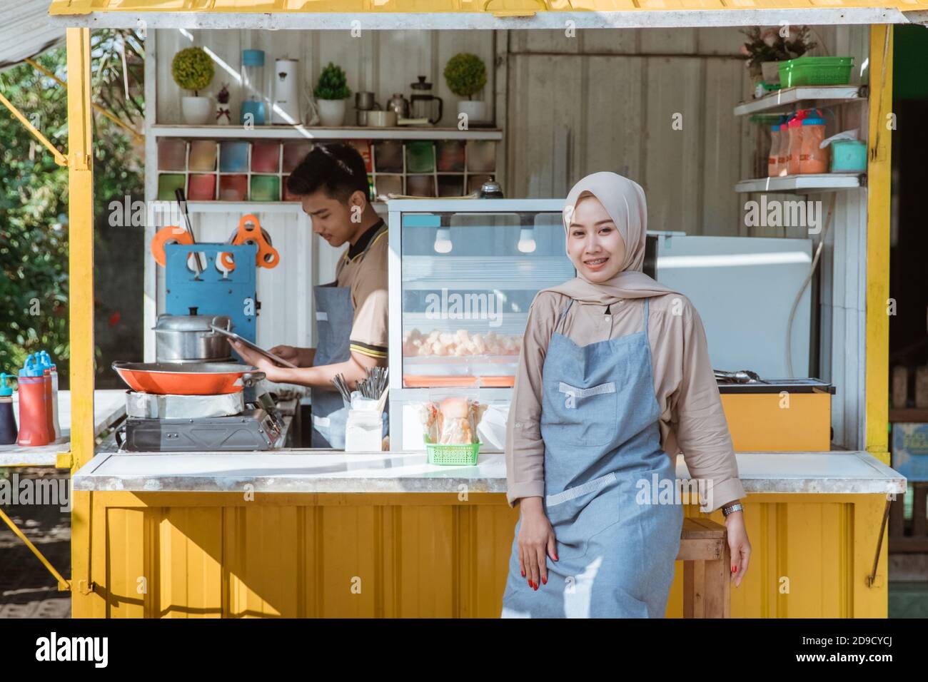 Food stall counter food stall design hi-res stock photography and ...