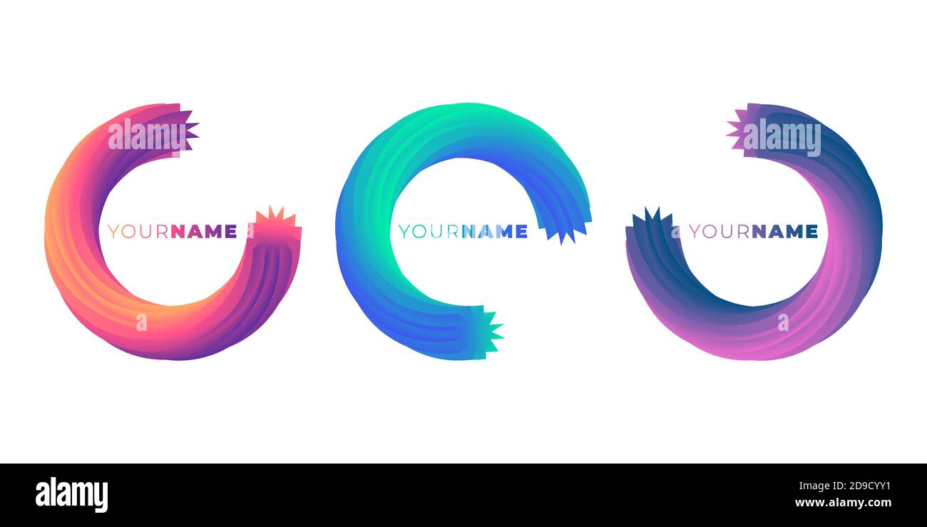 Vector abstract colorful circle logo, company identity, icon . Circles ...