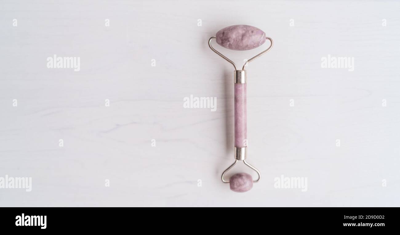 Face roller facial skin care luxury beauty tool in pink jade rose ...