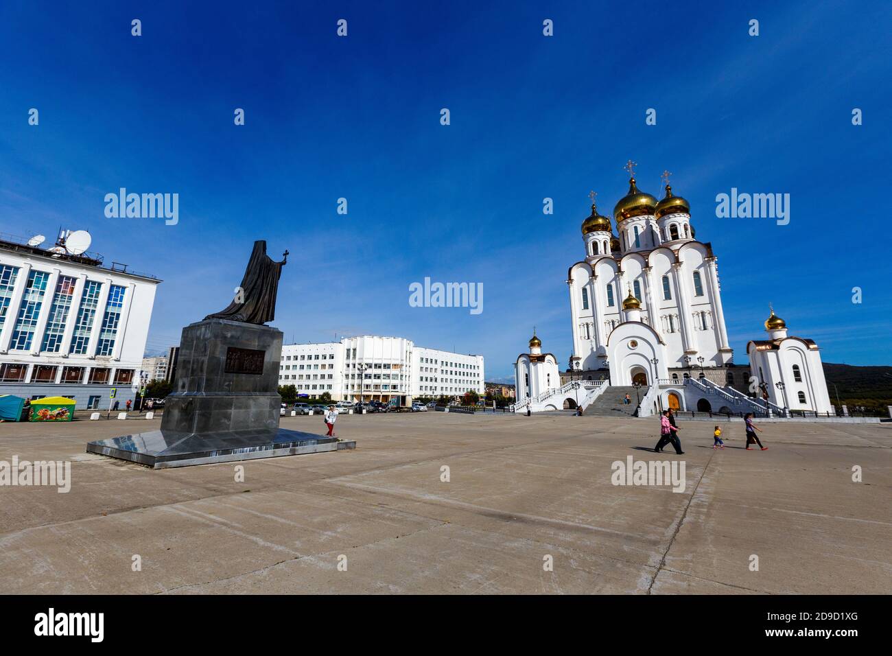 The northern city of Russia Magadan. Cathedral of the Holy Life-Giving ...