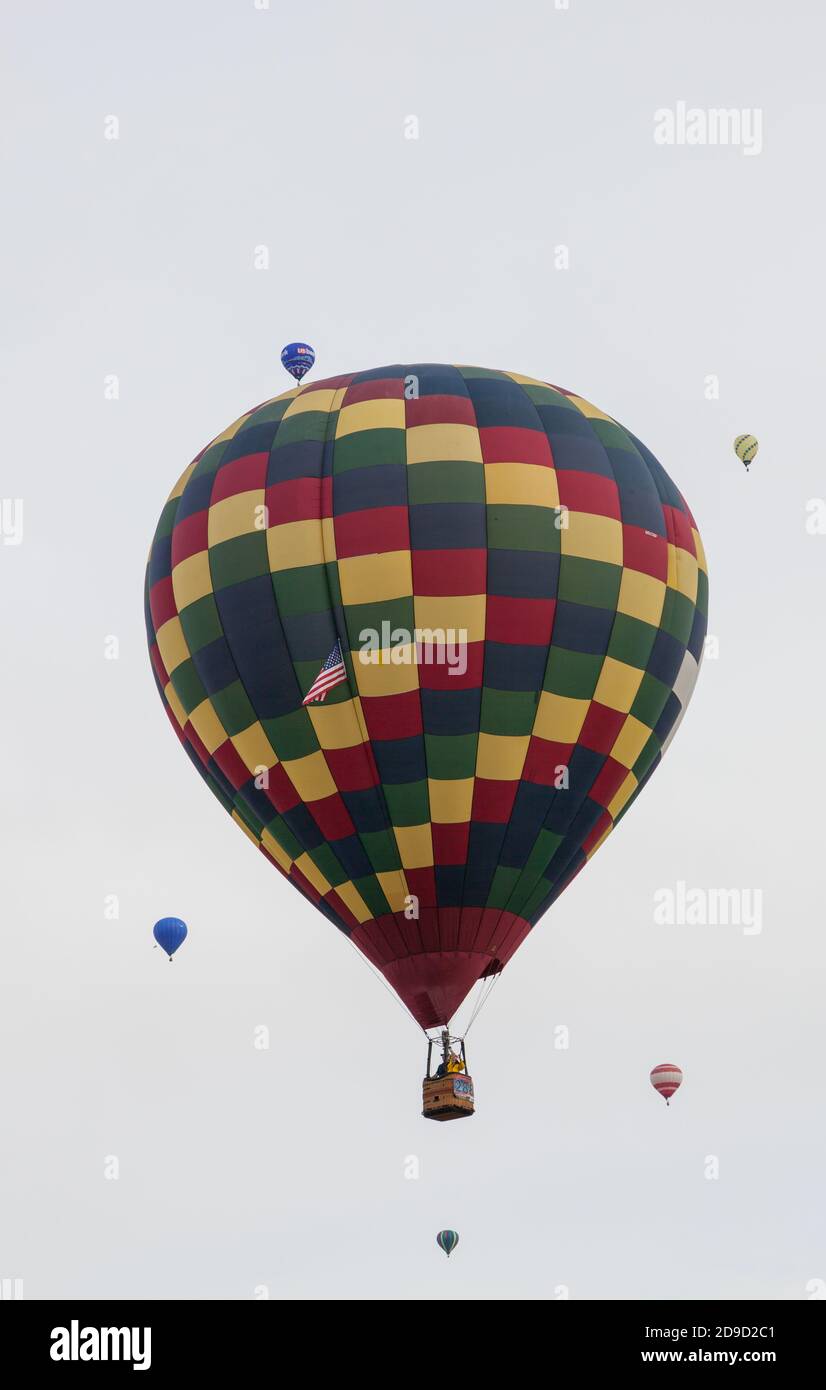 Albuquerque, New Mexico / USA - October 8, 2014: Several hot air ...