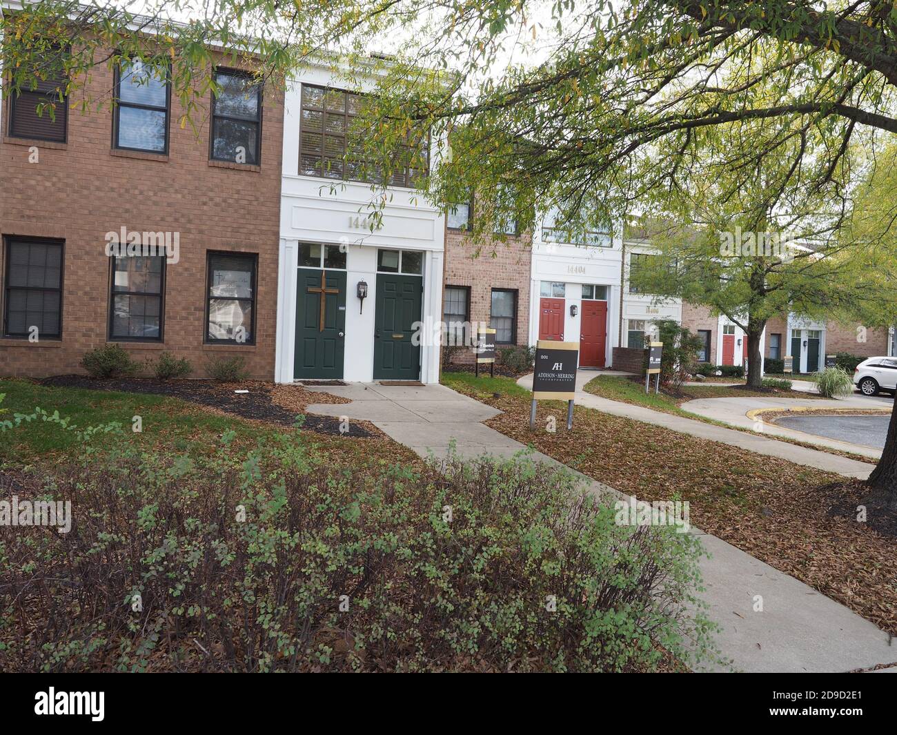 suburban office buildings complex with landscaping Stock Photo - Alamy