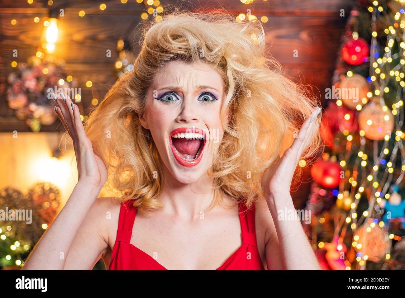 Nervous, thrilled and scared emotions. Merry Christmas and happy new ...