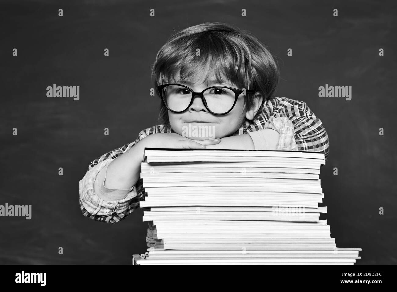 Kids school. Talented child. Schoolboy. Blackboard background ...
