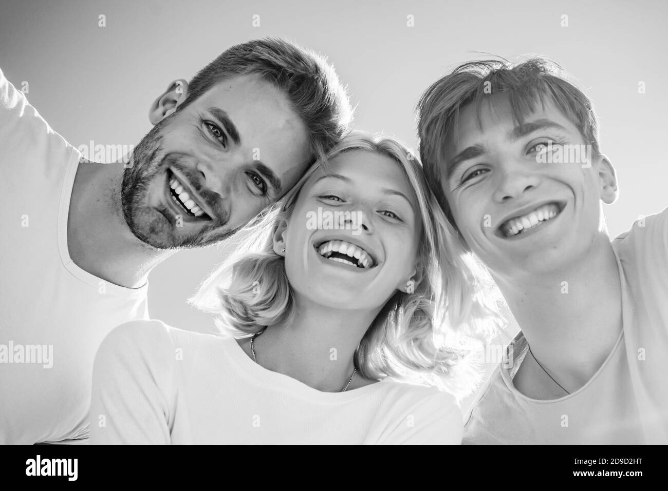 Happy Group Young People Cheerful Smiling Happy Best Friends Walking