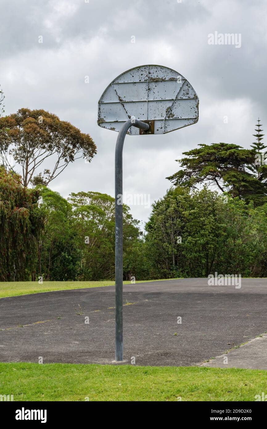 Basketball hoop in Shelly Beach park Stock Photo - Alamy