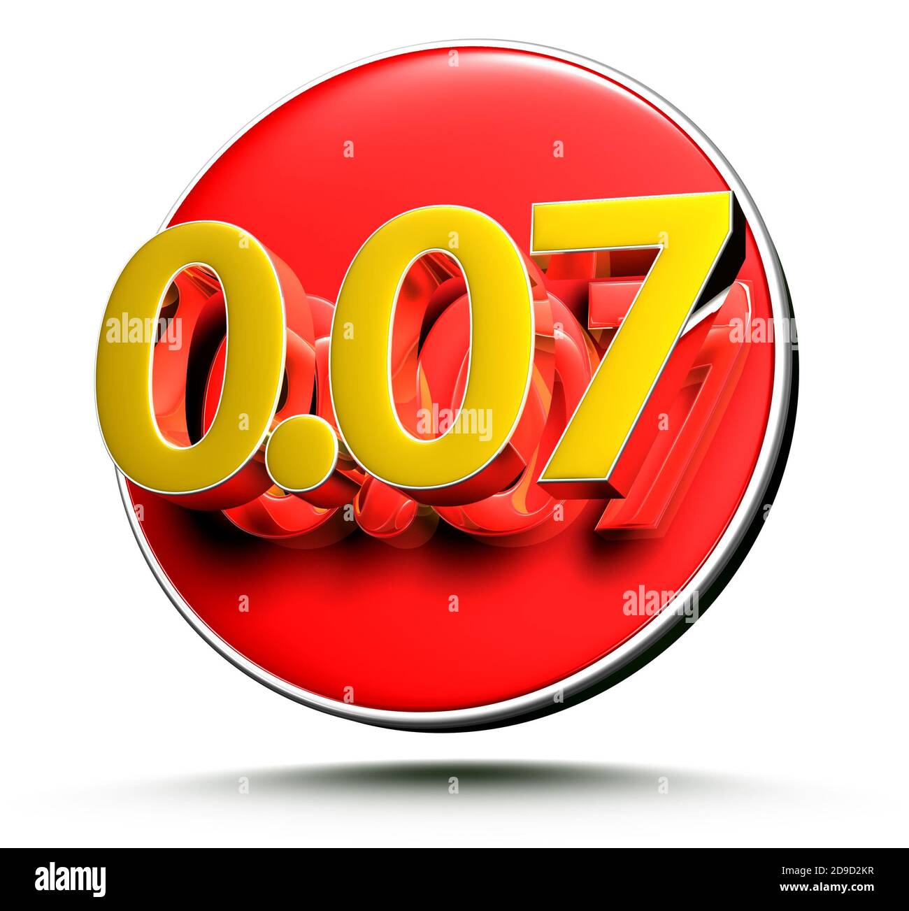 3d 07 number hi-res stock photography and images - Alamy