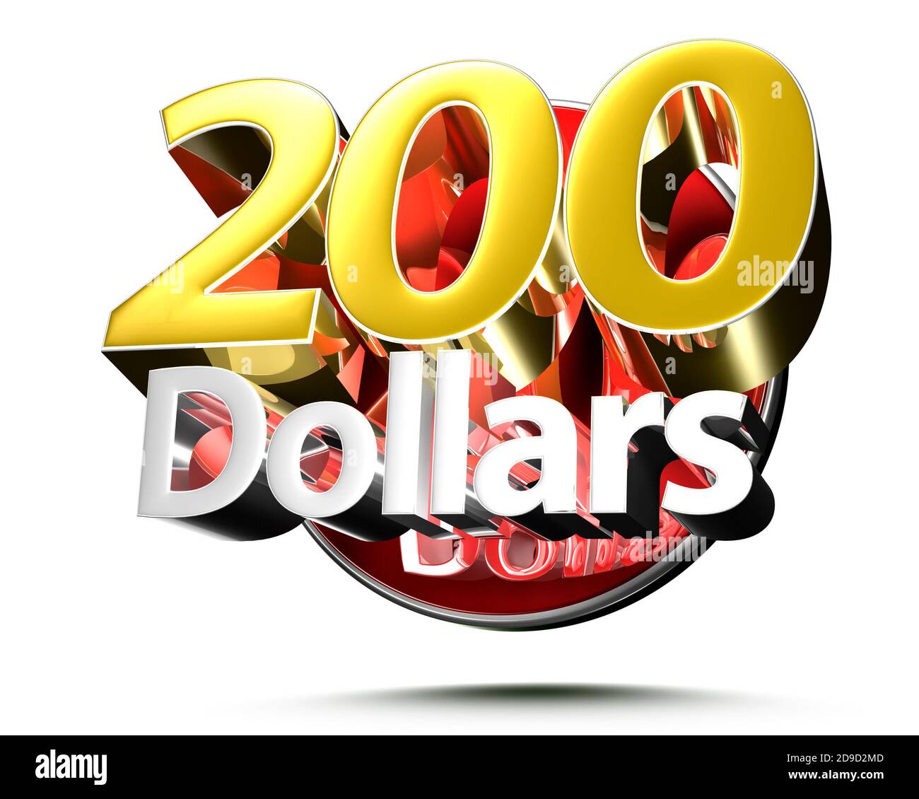 3d number 200 hi-res stock photography and images - Alamy