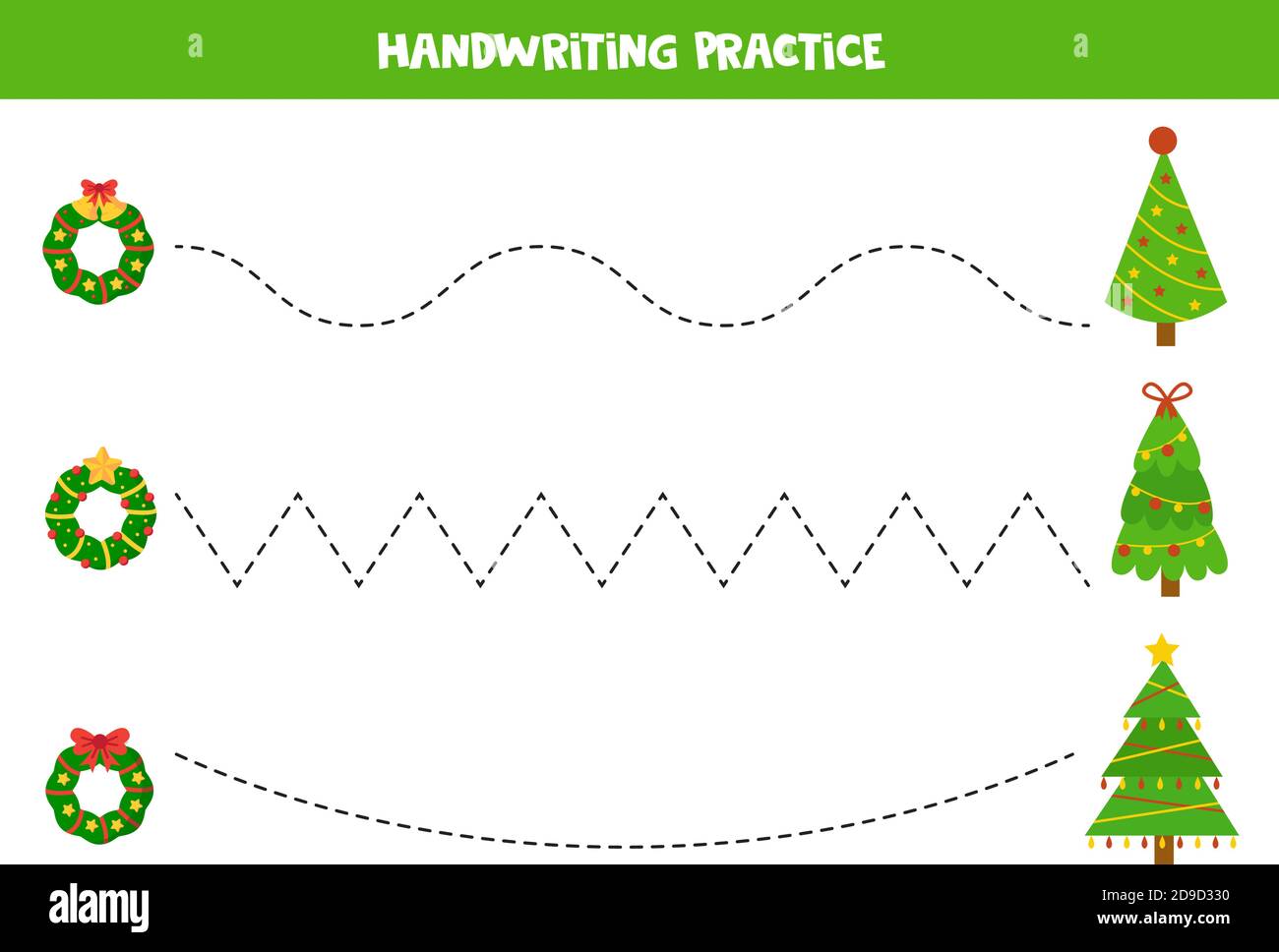 Tracing lines worksheet kindergarten hi-res stock photography and ...