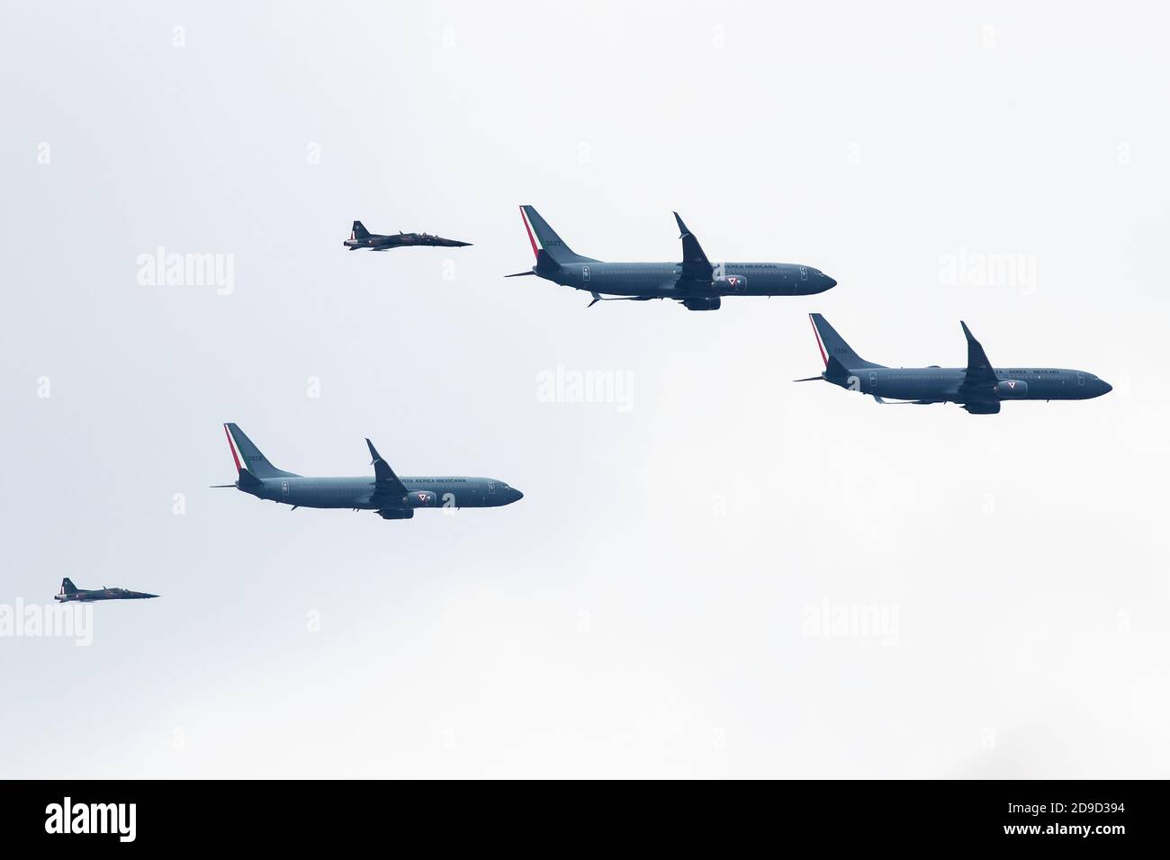 Mexican Air Force aircraft is seen in the 16 Military parade. This ...