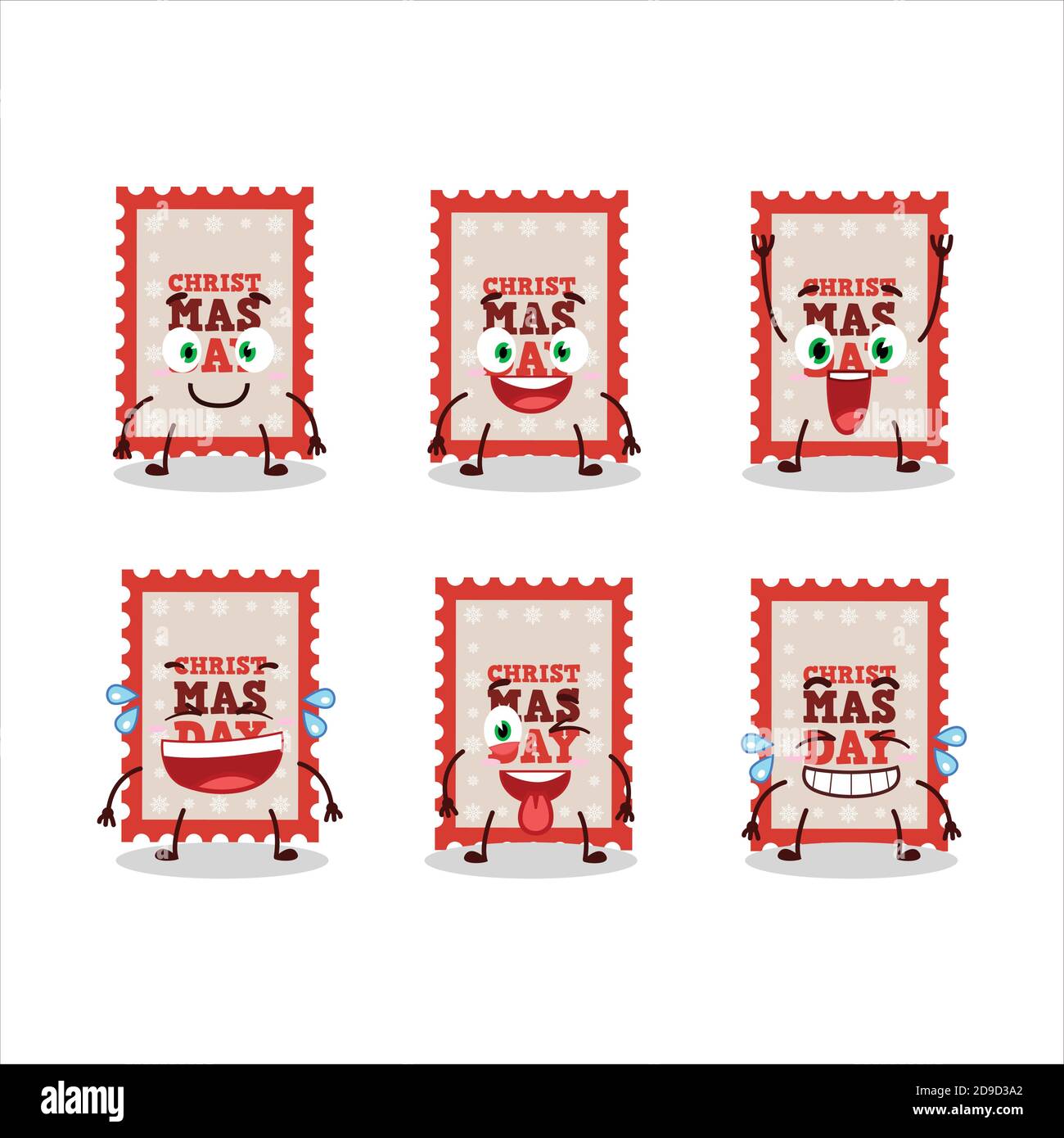 Cartoon character of christmas ticket with smile expression Stock ...