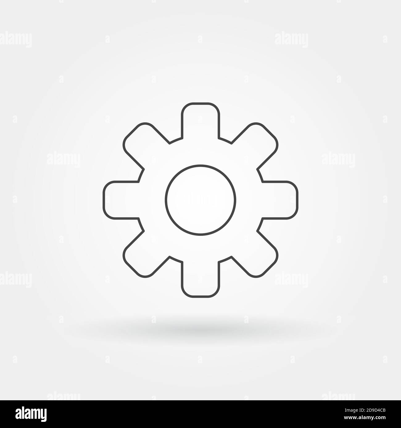 gear single isolated icon with modern line or outline style Stock ...