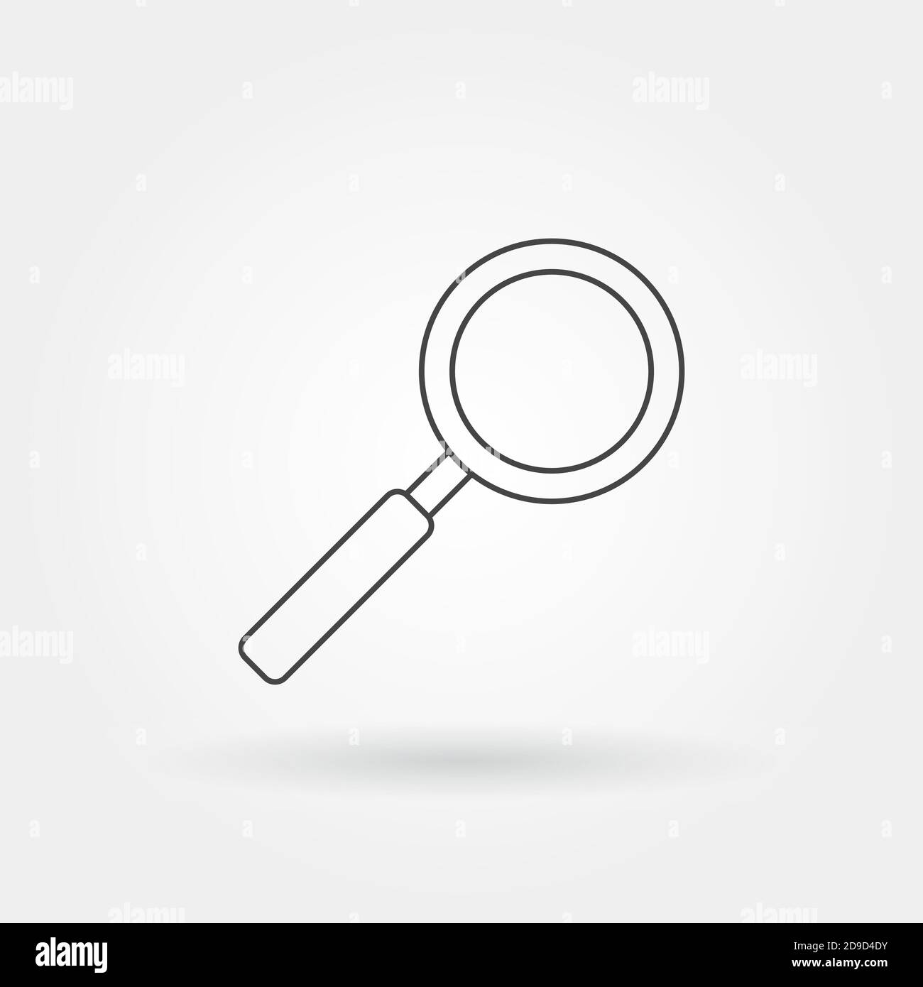 magnifying single isolated icon with modern line or outline style Stock ...