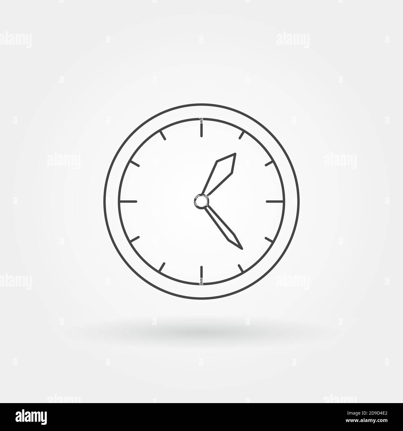 clock single isolated icon with modern line or outline style Stock ...
