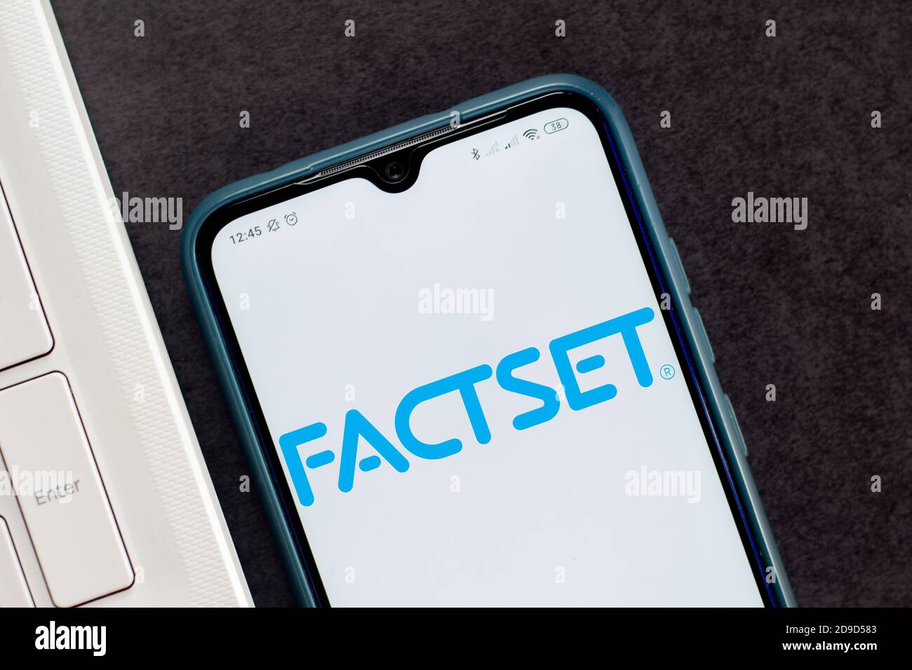 In this photo illustration the FactSet Research Systems logo seen ...