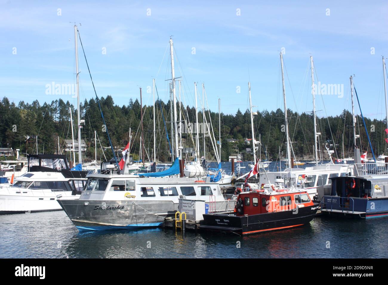 Ganges Harbour on Saltspring Island, British Columbia, Canada Stock ...