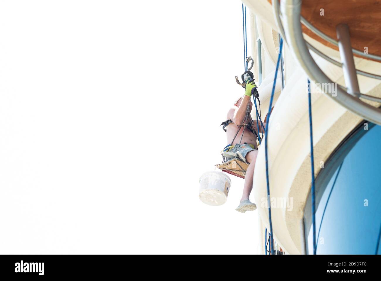 high-altitude climber. The profession of working at height Stock Photo ...