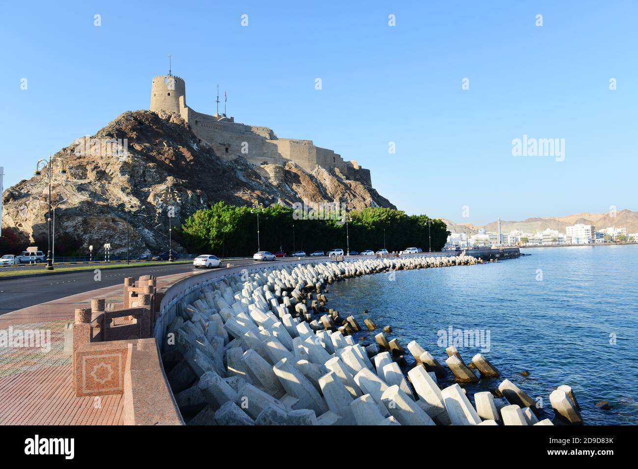 The Mutrah fort as seen from the Mutrah Corniche Stock Photo - Alamy