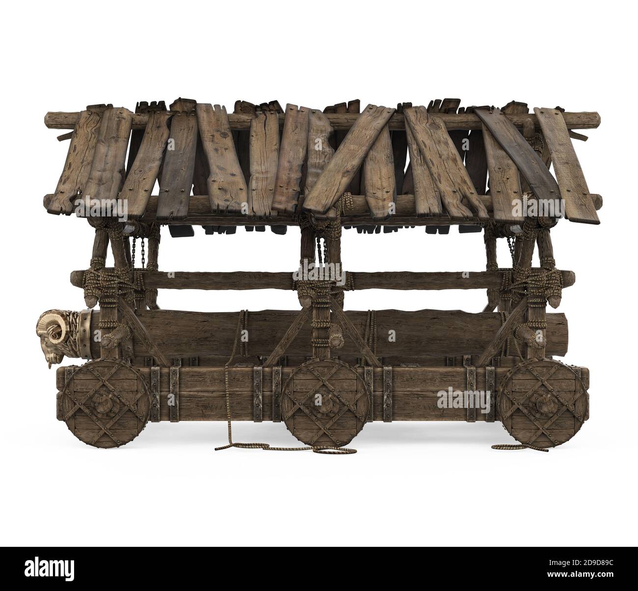 Medieval Battering Ram Isolated Stock Photo - Alamy