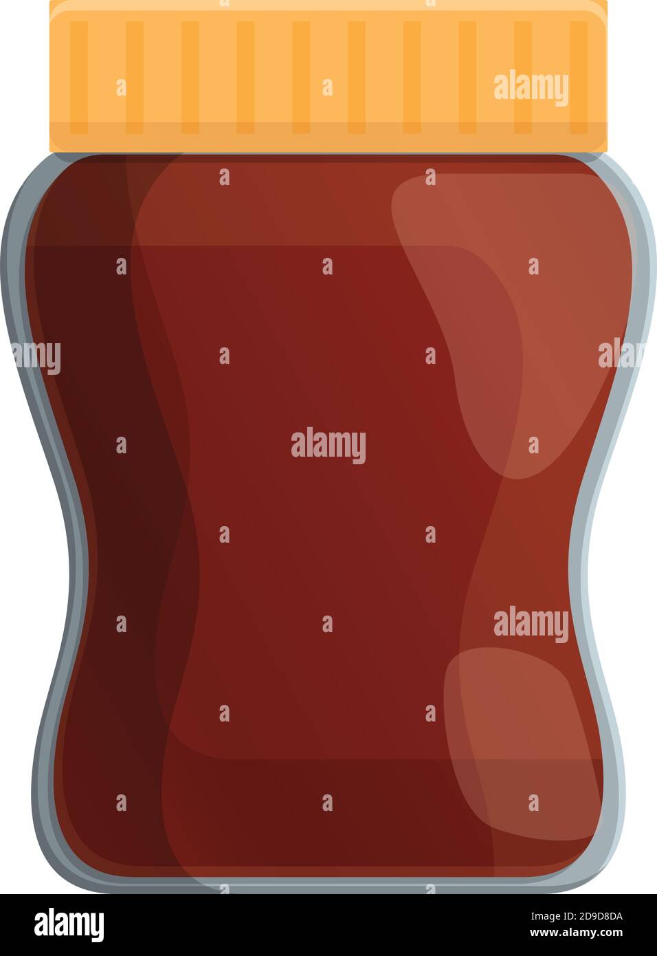 Chocolate paste jar icon. Cartoon of chocolate paste jar vector icon ...
