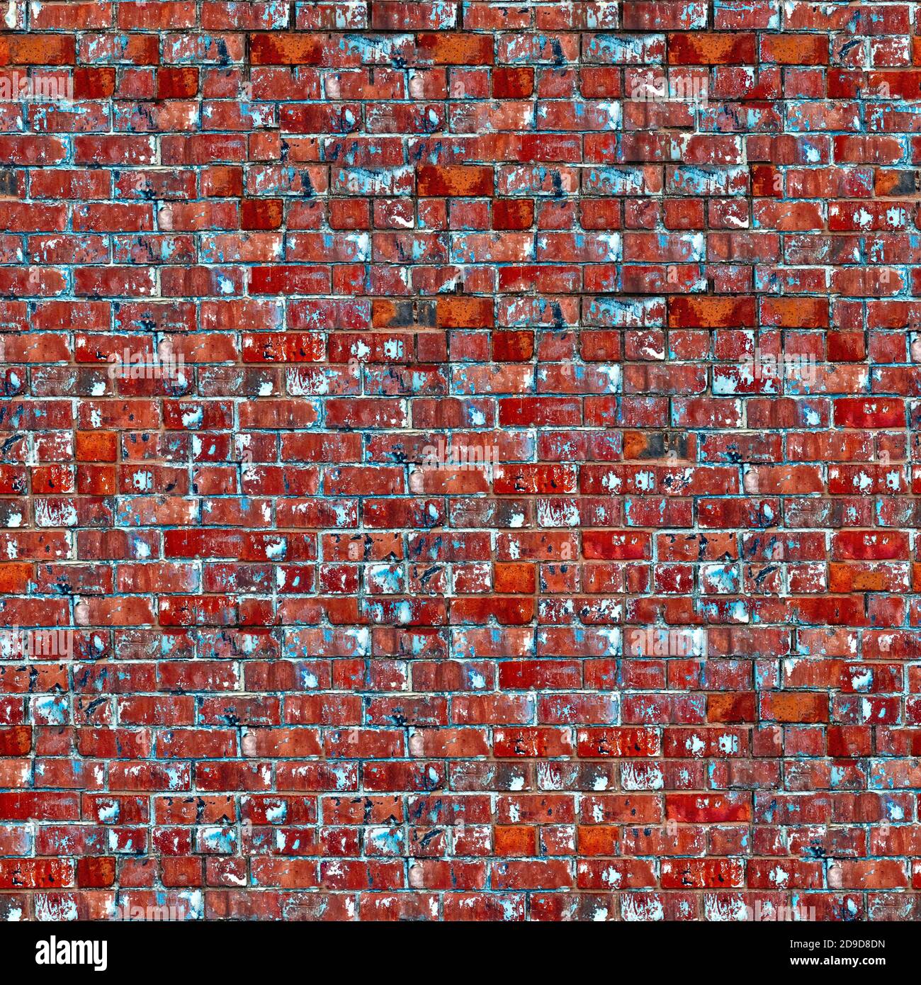 Weathered red brick wall texture seamlessly tileable Stock Photo - Alamy