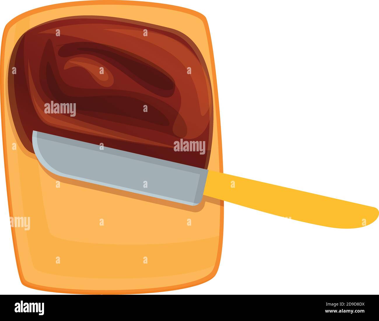 Chocolate paste knife icon. Cartoon of chocolate paste knife vector ...