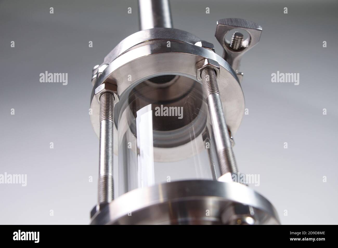 Shot of steel hooch on white background Stock Photo - Alamy