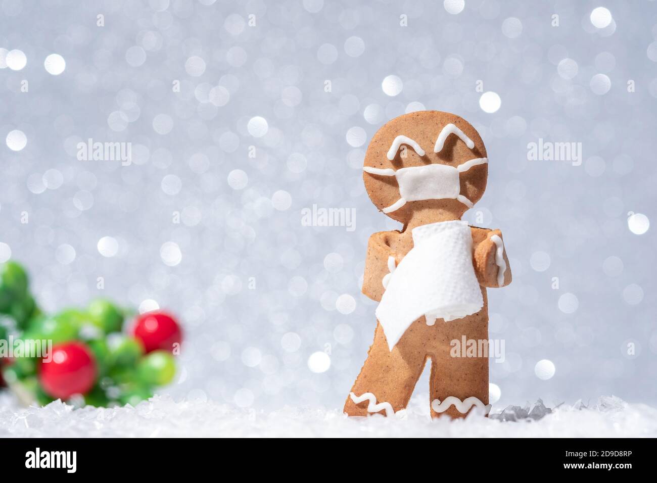 Christmas gingerbread men with a masks Stock Photo - Alamy
