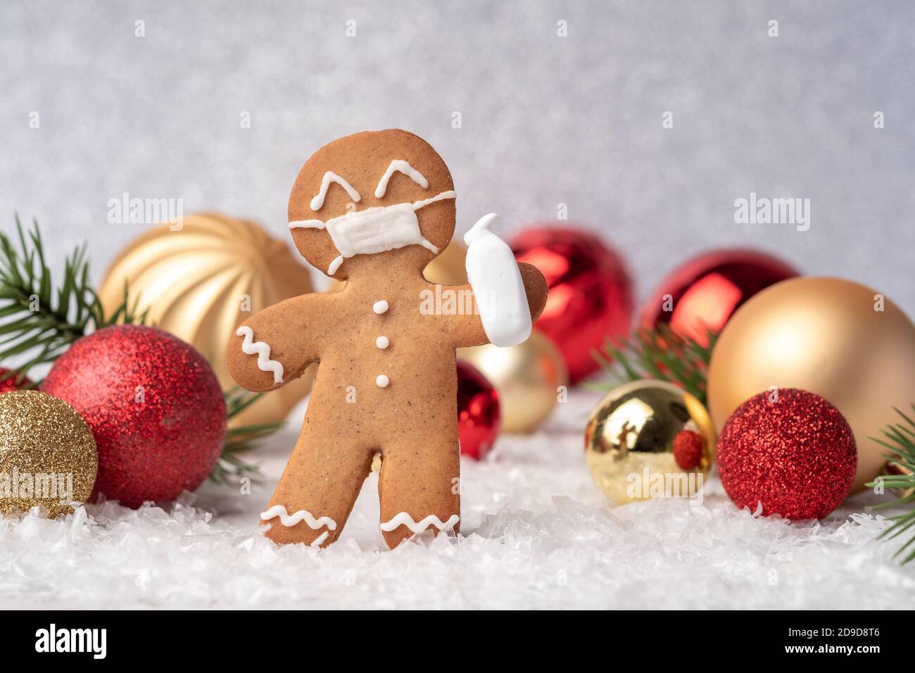 Christmas gingerbread men with a masks Stock Photo - Alamy
