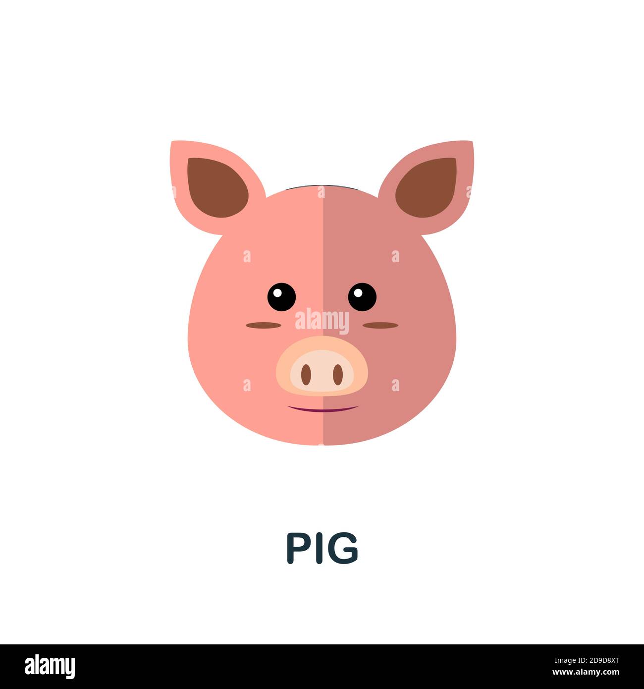 Pig icon. Simple element from home animals collection. Creative Pig ...