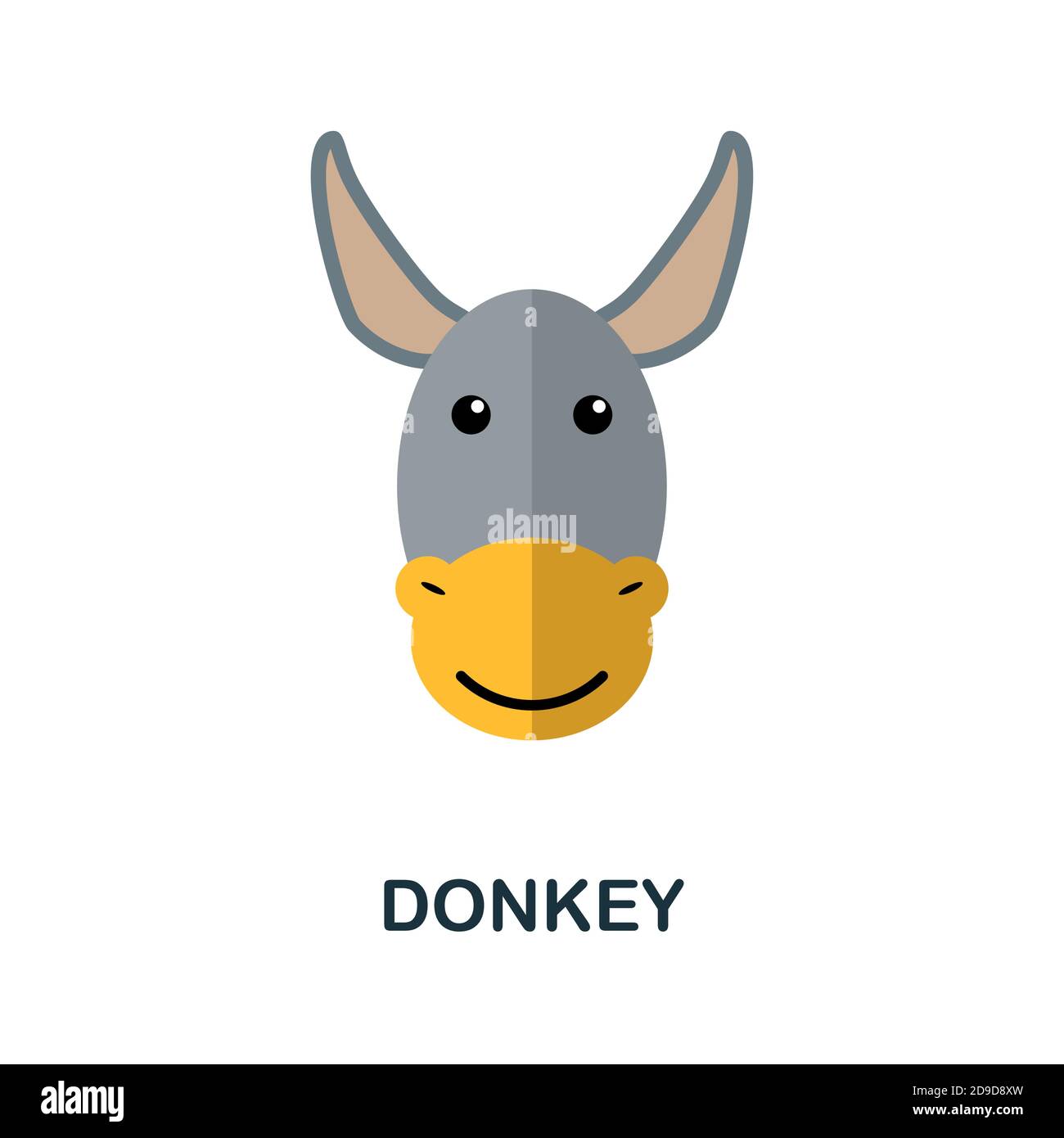 Donkey icon. Simple element from home animals collection. Creative ...