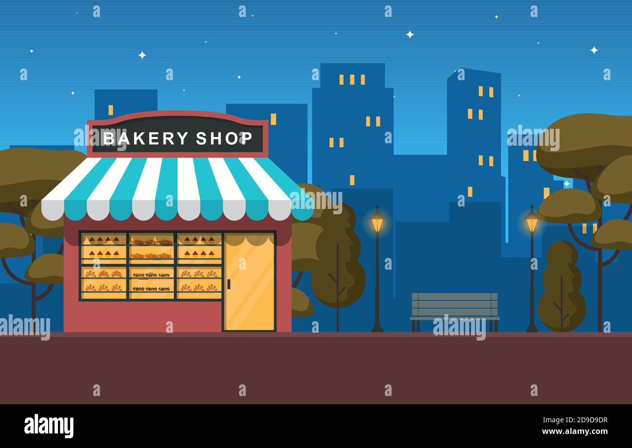 Restaurant night window Stock Vector Images - Alamy