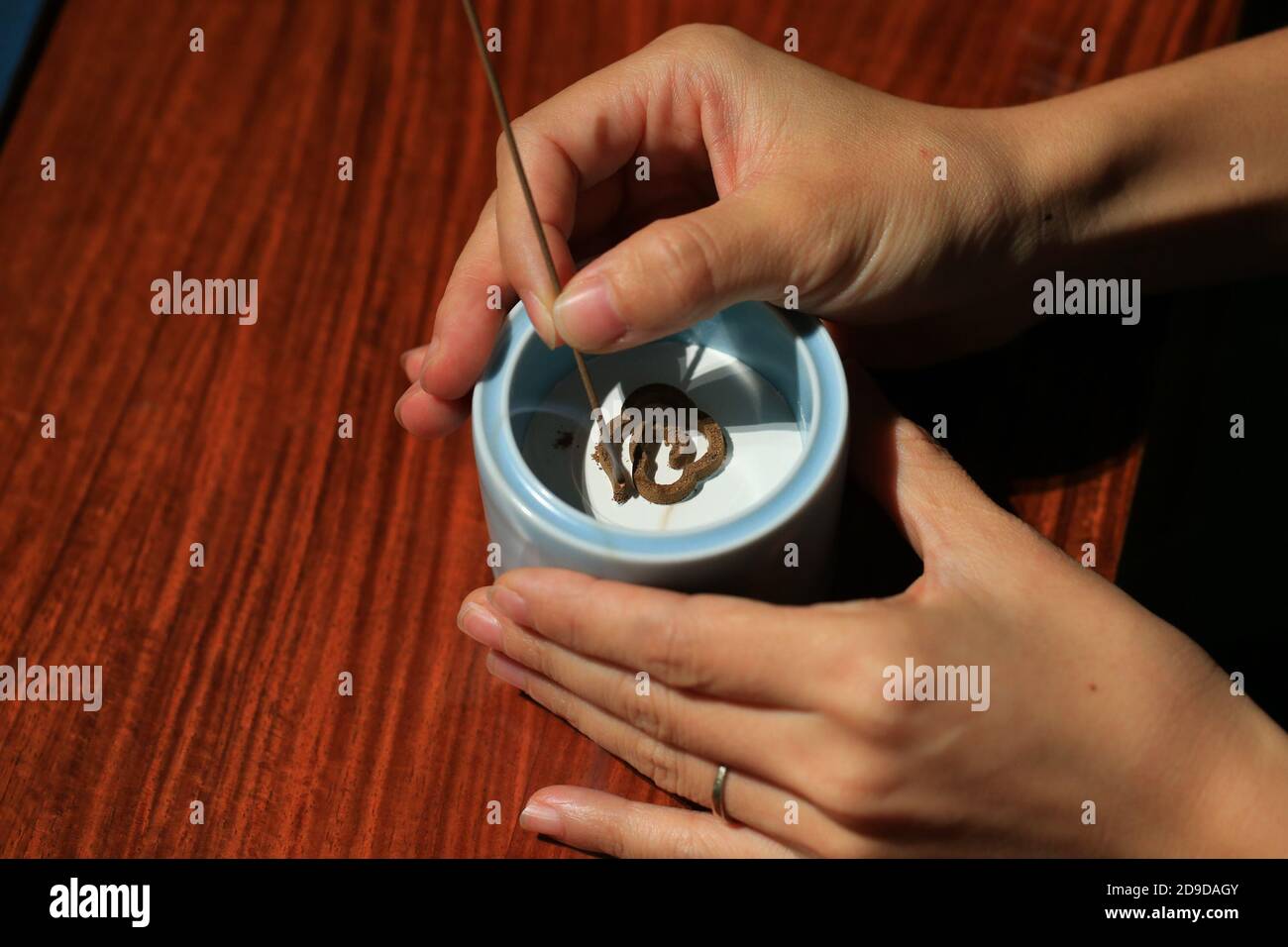 Incense ceremony is displayed at the exhibition of "Insense Stories of ...