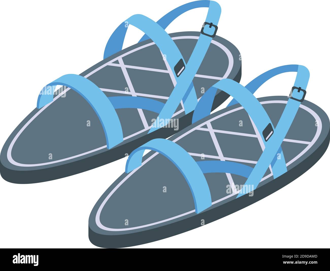 Kid small sandals icon. Isometric of kid small sandals vector icon for ...